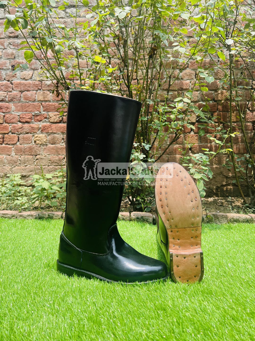 Handmade German Officer Leather Riding Boots: Military Equestrian Style ...