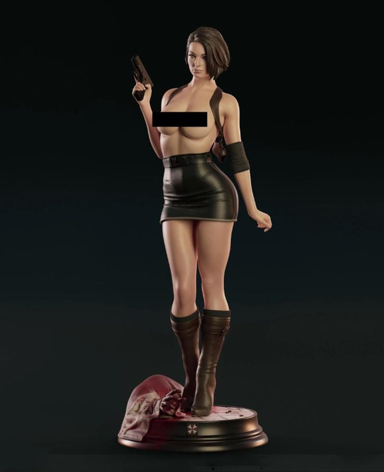 Jill Valentine - STL Model for Resin Printer Figure 3D Printing - High Quality Diorama ...
