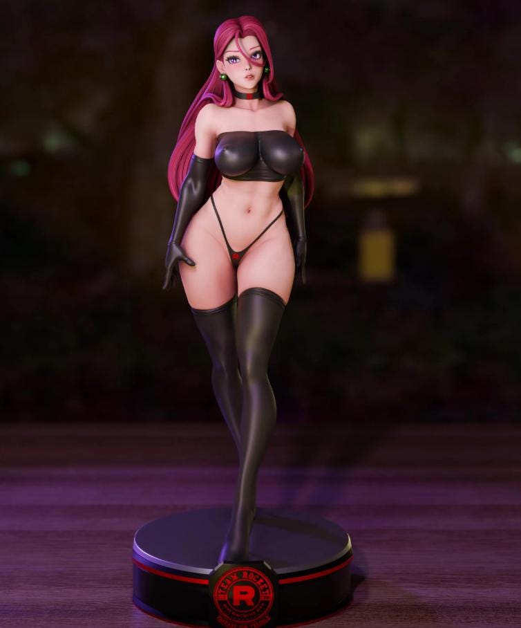 Jessie - STL Model for Resin Printer Figure 3D Printing - High Quality Diorama - Pokemon - Team ...