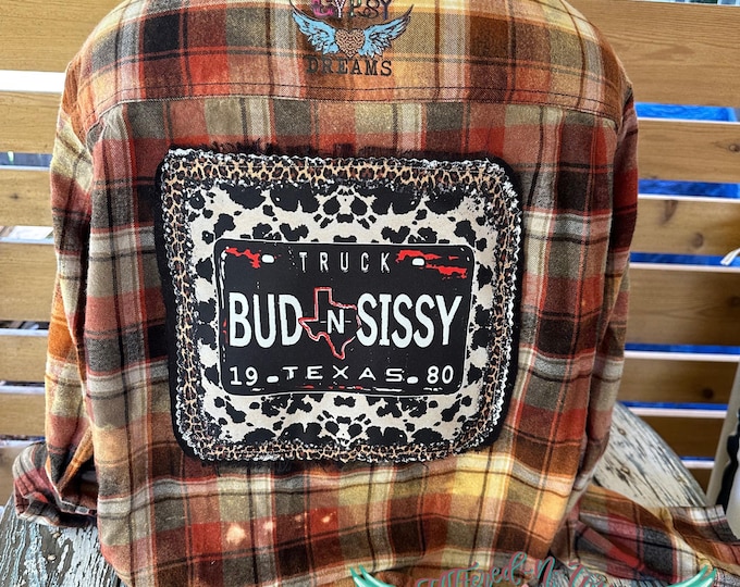 Upcycled Flannel Fringe Shirt: Lainey Wilson Reworked Design (men's L ...