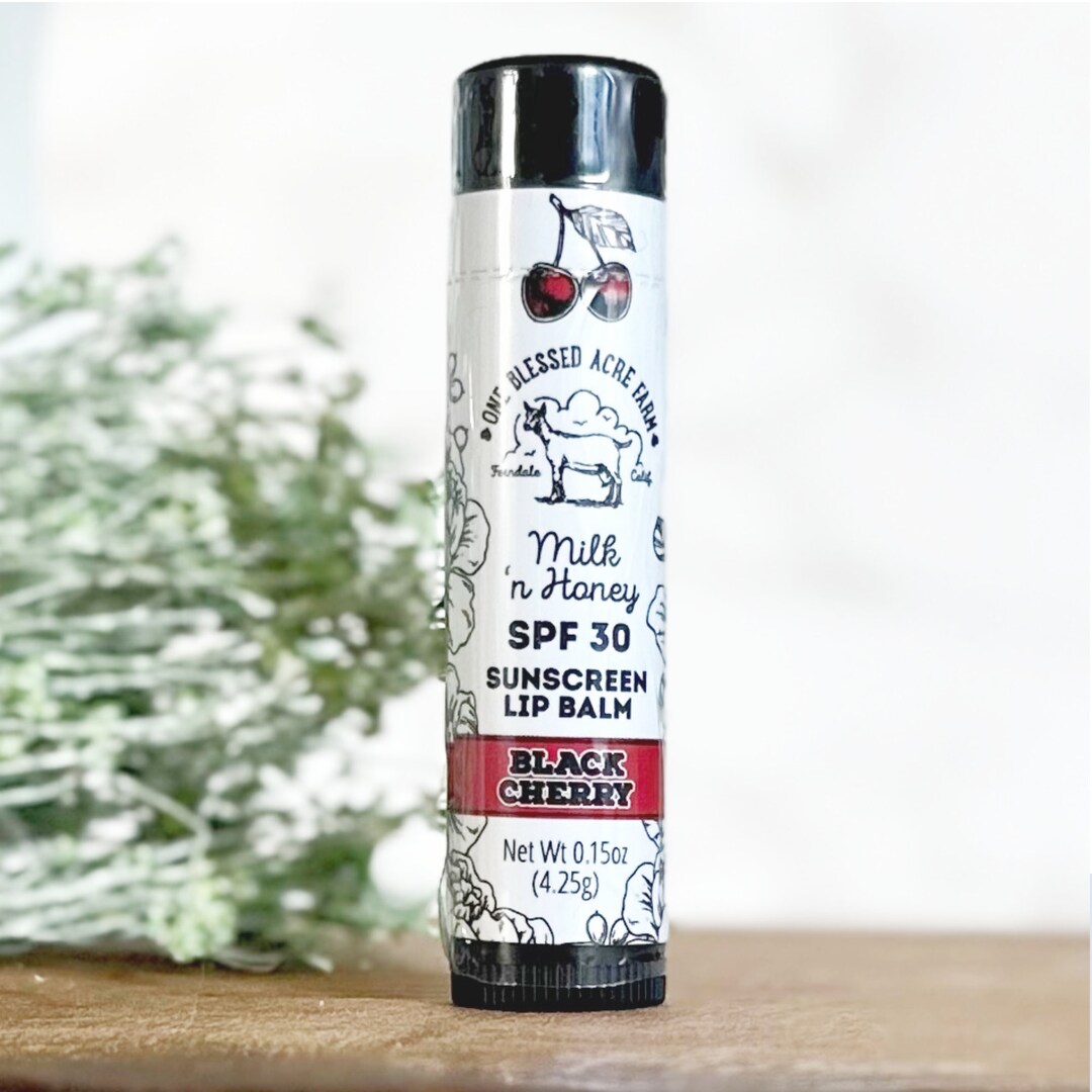 Cherry Chapstick Cherry Goat Milk Sun Shield Lip Balm Natural Lip Balm ...