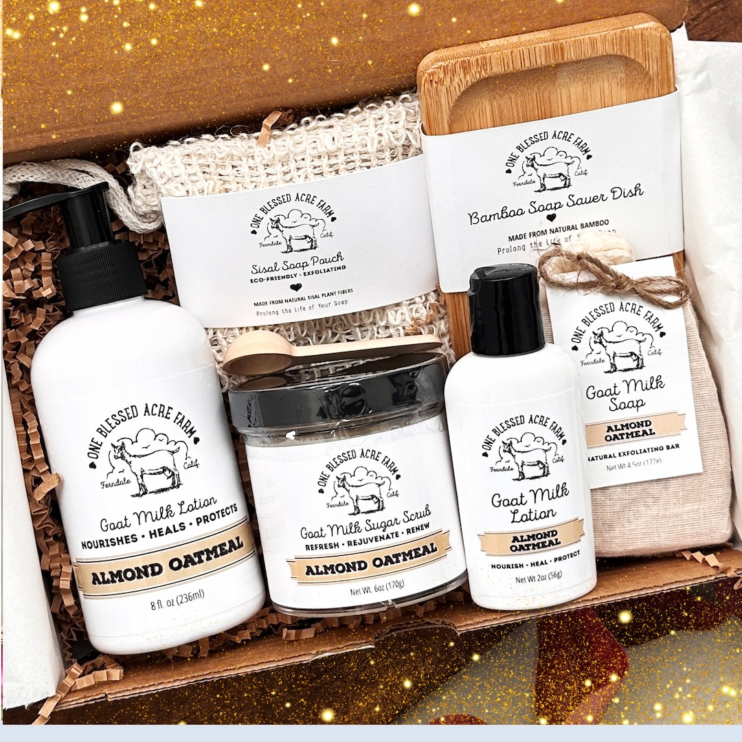 Almond Soap Lotion Gift Set Holiday Gift Almond Skincare Gift Box ...