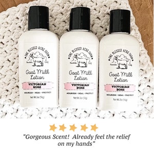 Rose Goat Milk Lotion Rose Hand Cream Rose Body Lotion Travel Size ...