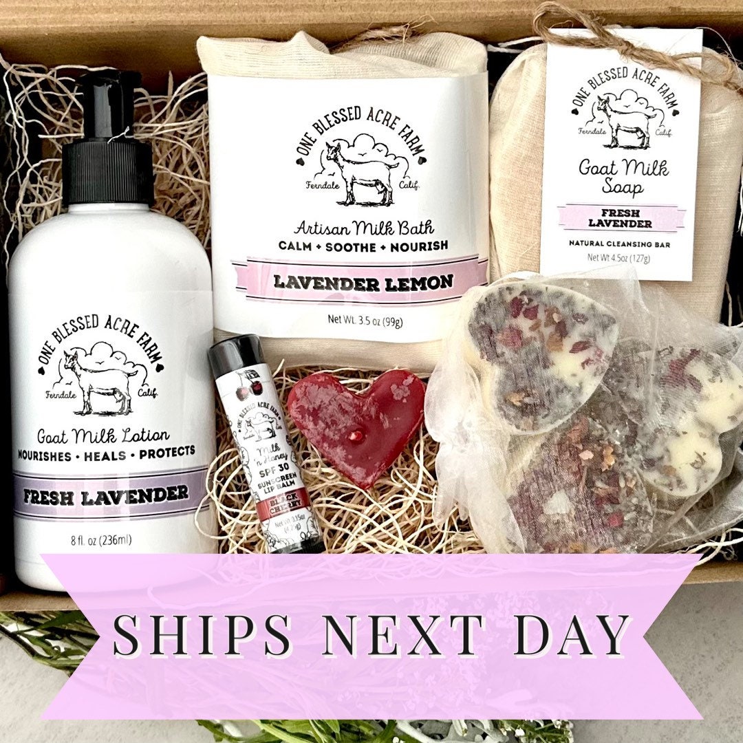 Skincare Gift Basket Goat Milk Gift Set Lotion Gift Set Soap - Etsy