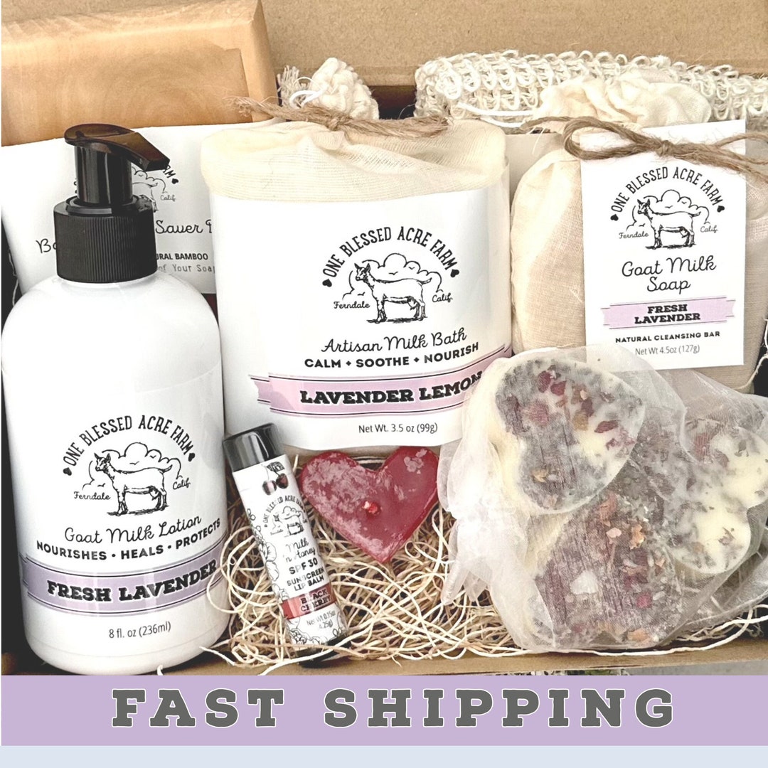 Skincare Gift Basket Goat Milk Gift Set Lotion Gift Set Soap Skincare ...