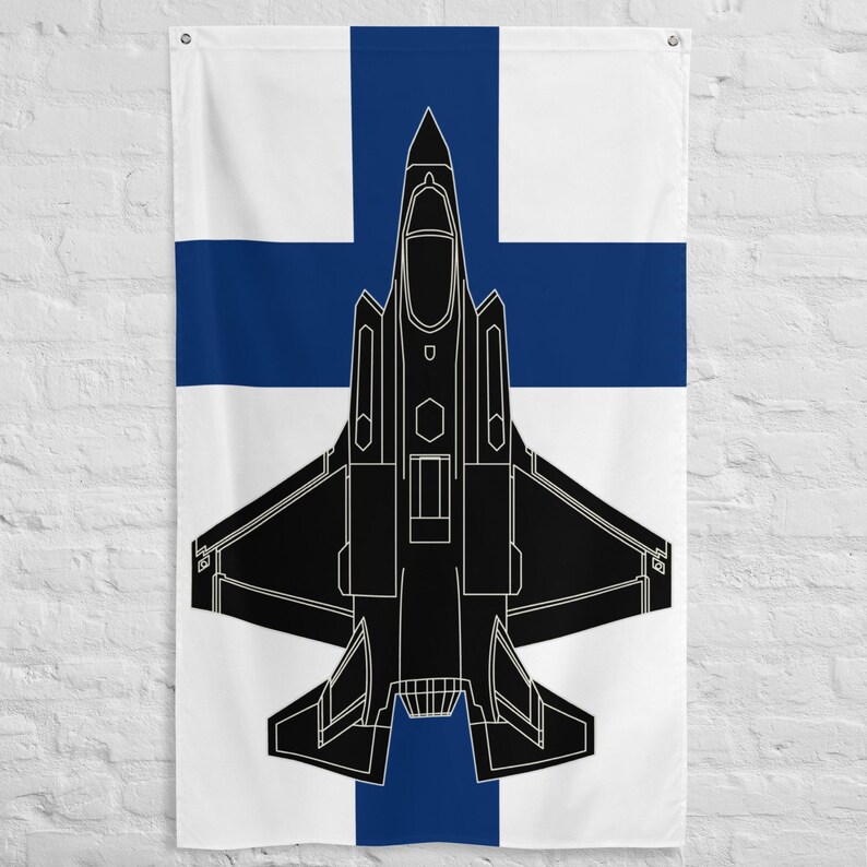 F-35 Lightning II Aircraft Finland Wall Flag 60x36 Full Color NATO Air ...