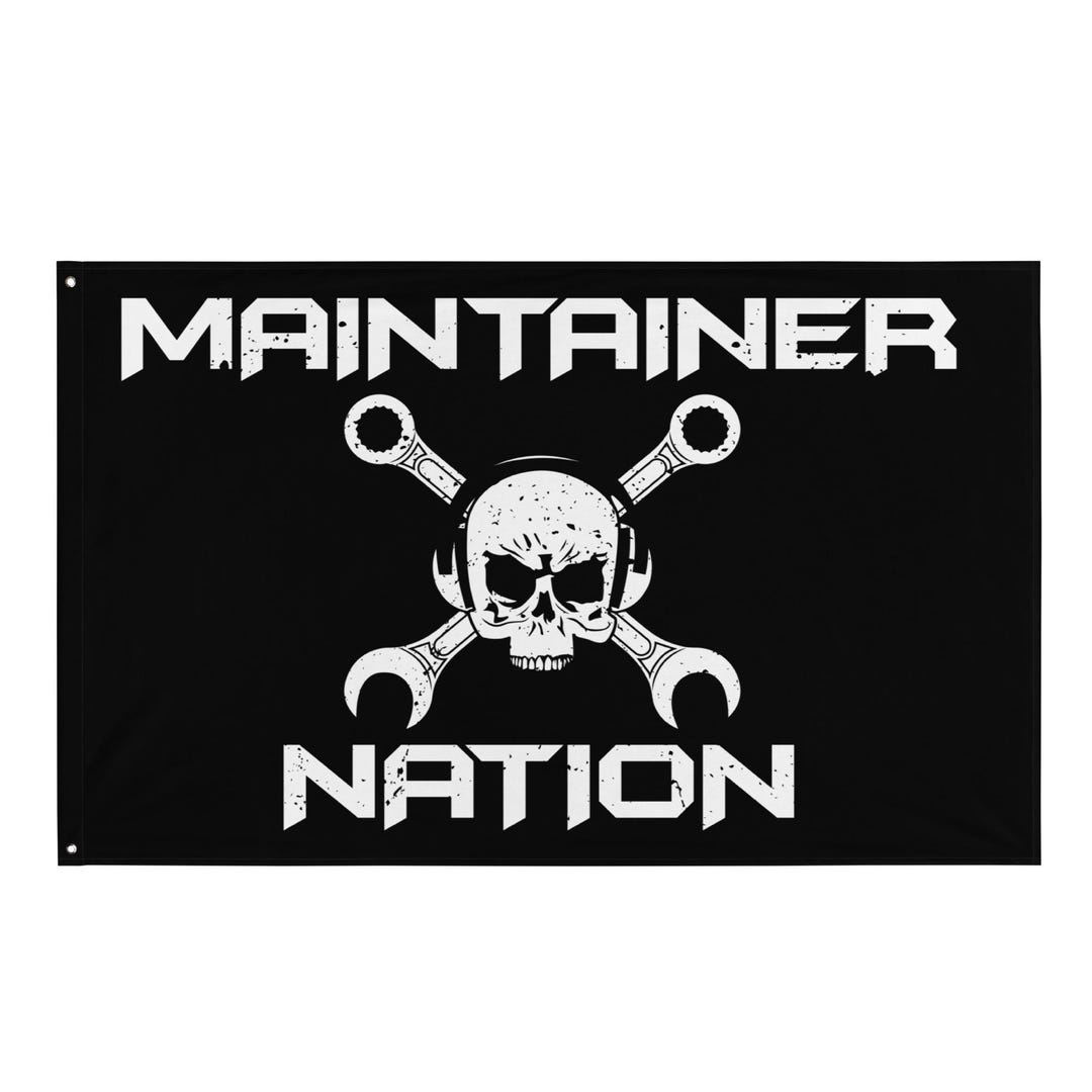 Maintainer Nation Skull Flag - Etsy