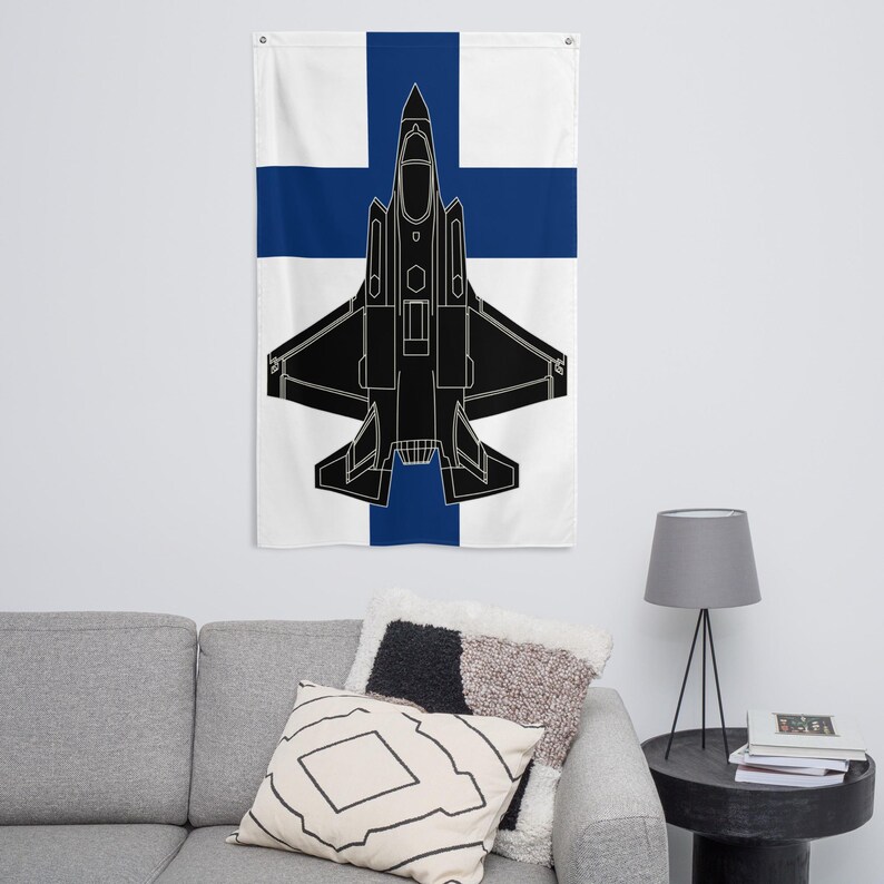 F-35 Lightning II Aircraft Finland Wall Flag 60x36 Full Color NATO Air ...
