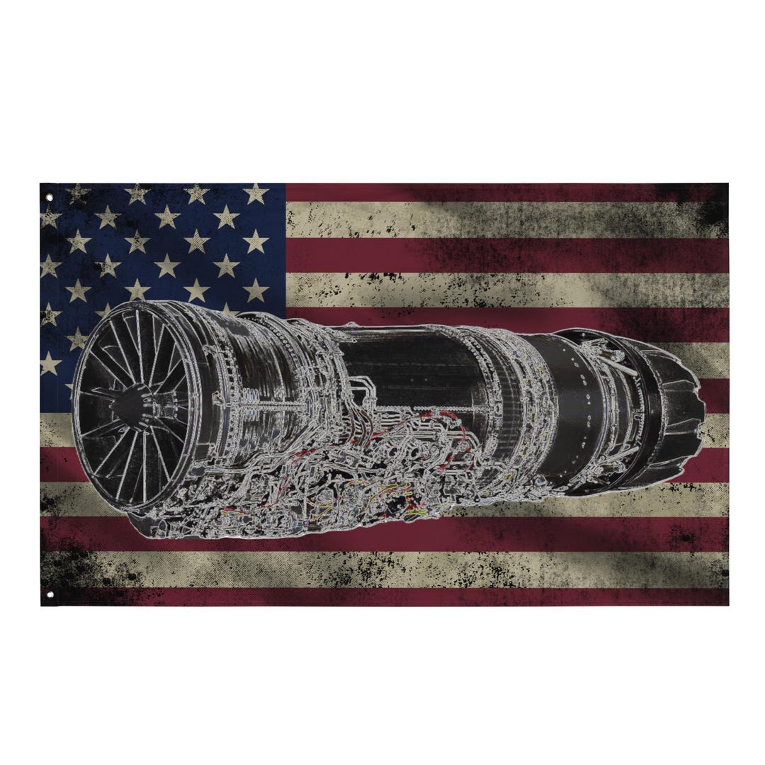 GE F110 Jet Engine Flag – Aviation Art, Military Decor - Etsy