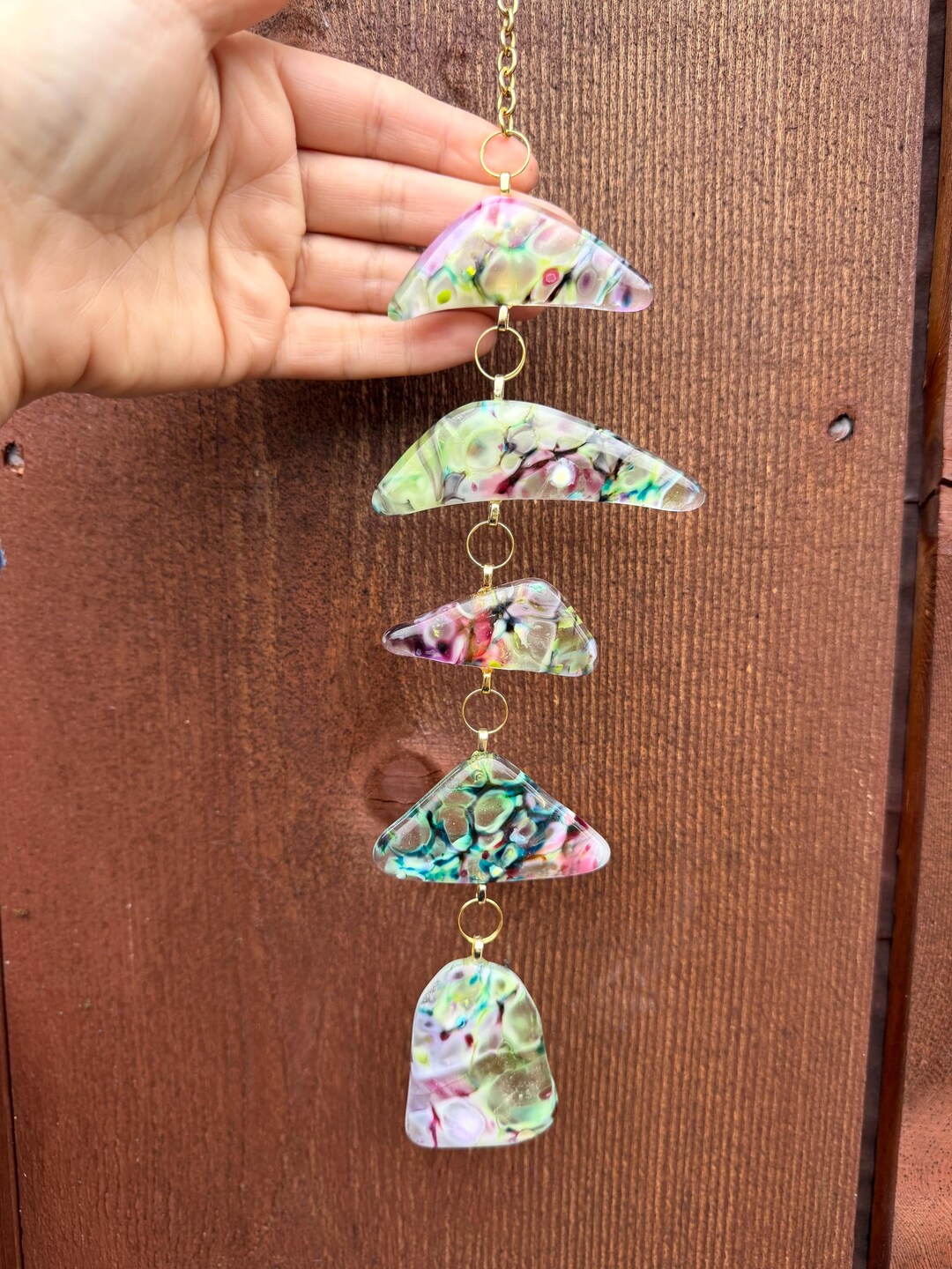 Fused Glass Suncatcher (rainbow River Collection) - Etsy