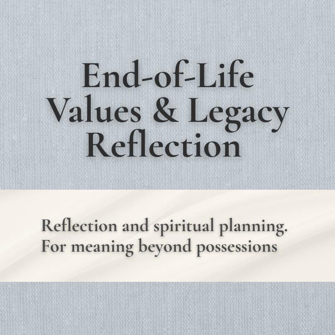 Values and Legacy Reflection Worksheet Fillable PDF - Etsy
