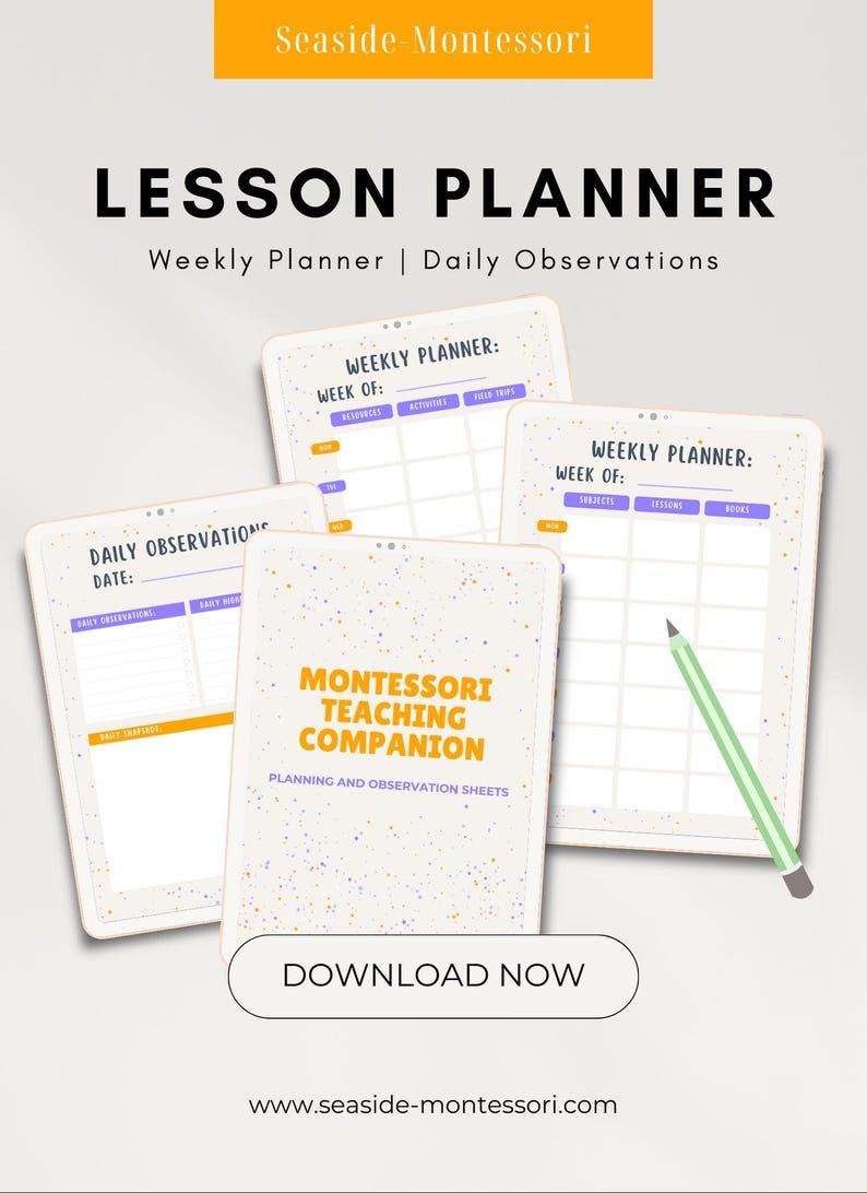 Montessori Observation Sheets Printable – Daily Highlights & Weekly ...