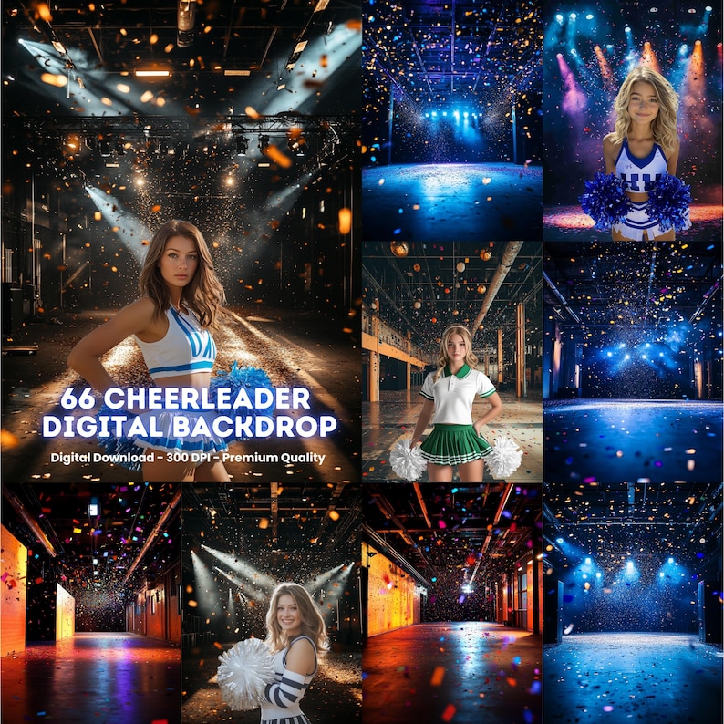 66 Cheerleader Digital Backdrops for Sports Photography | Cheer ...