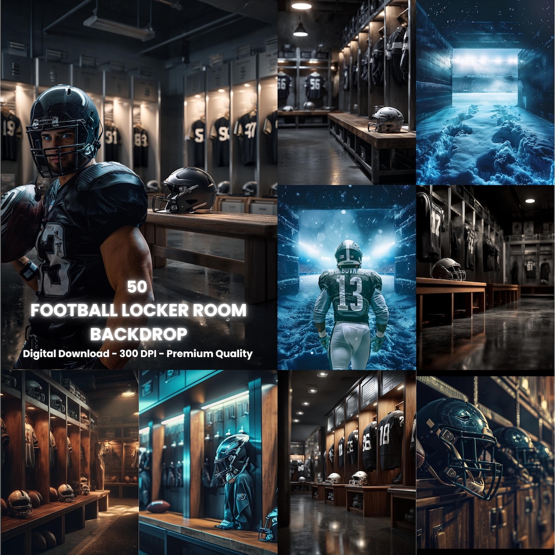 Football Locker Room Digital Backdrop, Stadium Entrance With Snow ...