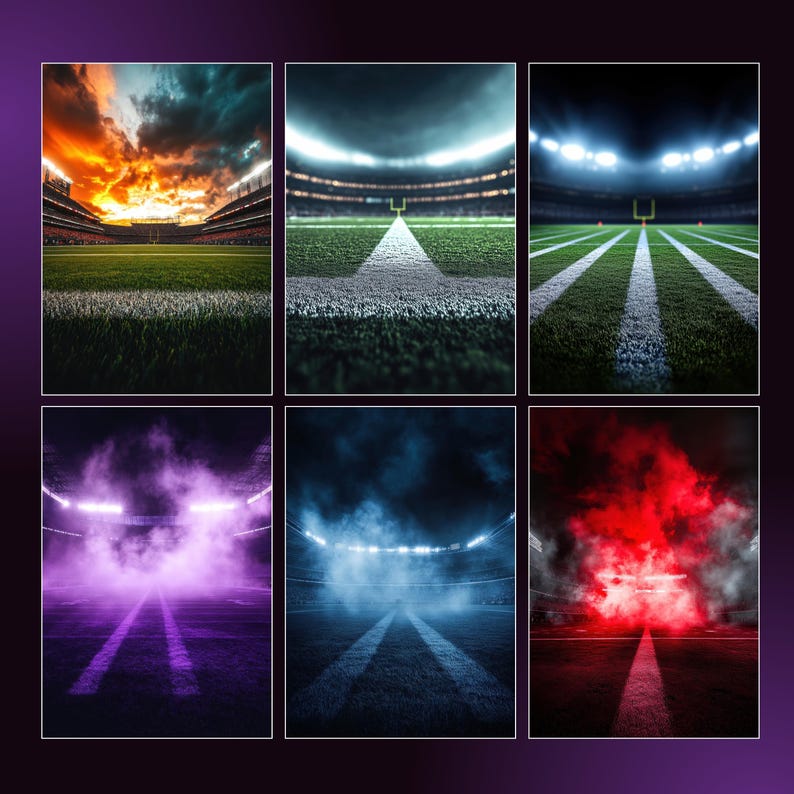 50 Football Stadium Backdrops, Fog & Lights Photography (digital ...