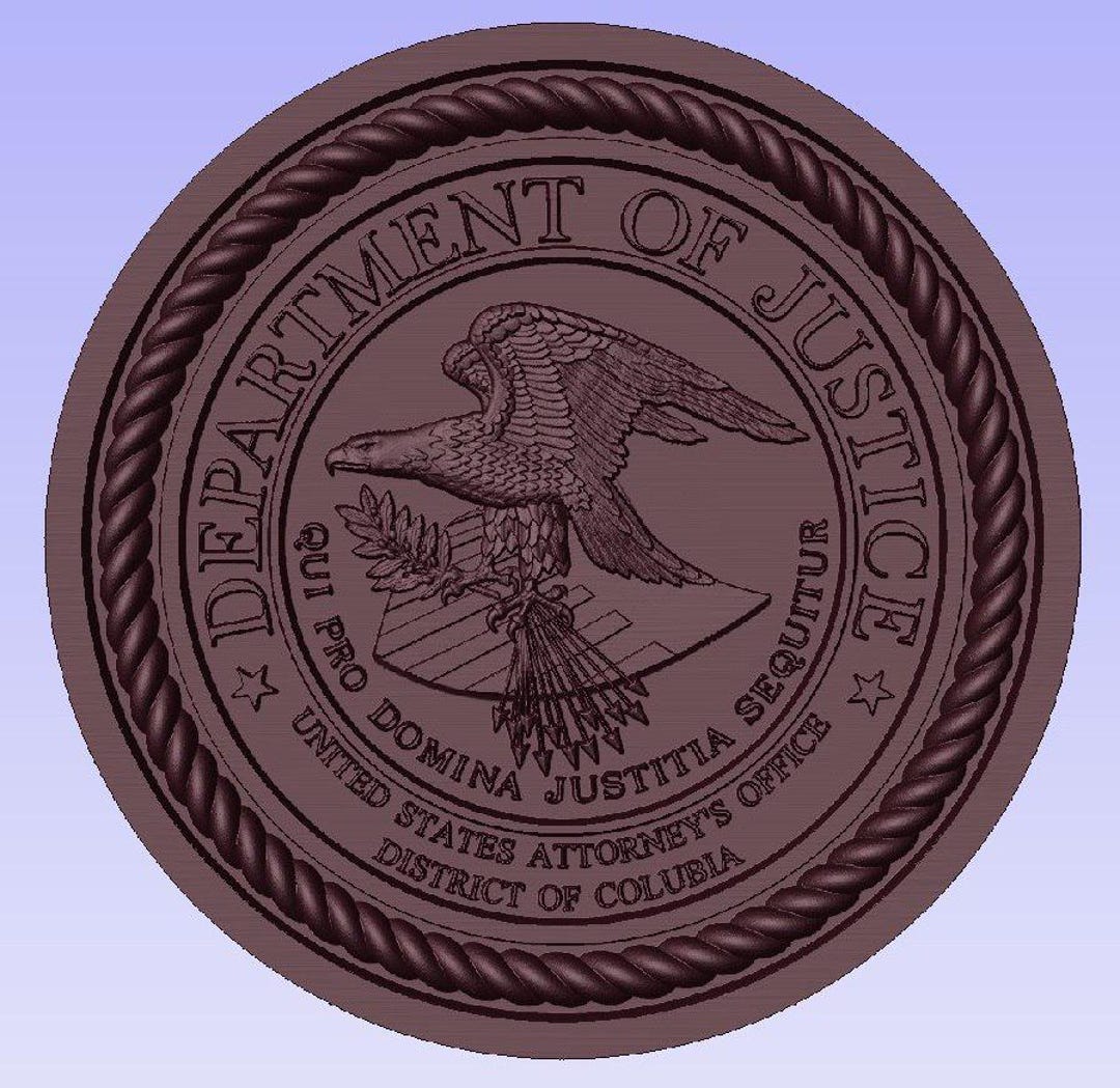 Handcrafted Wooden Department of Justice Plaque | Federal Eagle Emblem ...