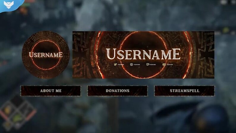 RPG Twitch Overlays | Dark Fantasy Stream Package | Animated Alerts, Transition, Panels, Social ...