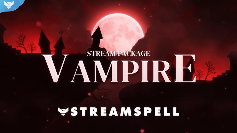 Vampire Animated Stream Package: Horror Twitch Overlays, Alerts ...