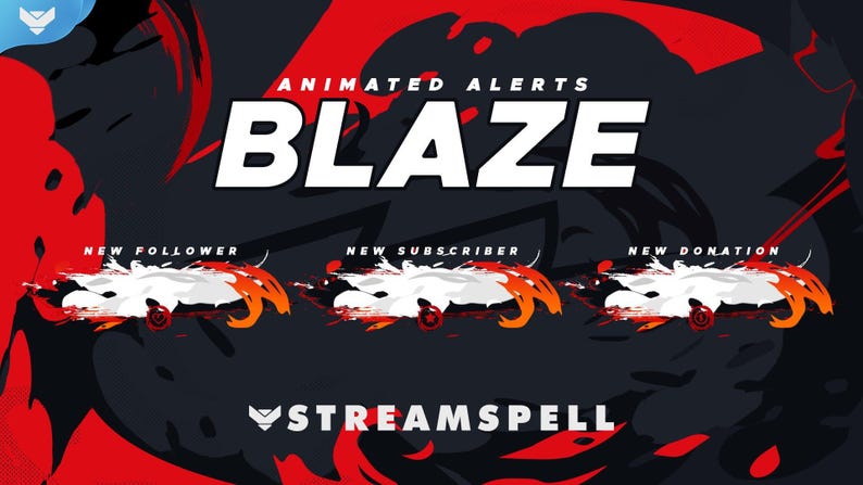 Pokémon Blaze Stream Overlay Package, Dual Output, Alerts, Transition ...