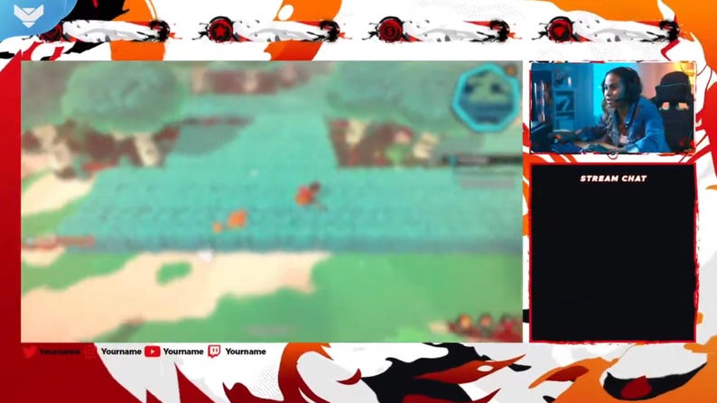Pokémon Blaze Stream Overlay Package, Dual Output, Alerts, Transition ...