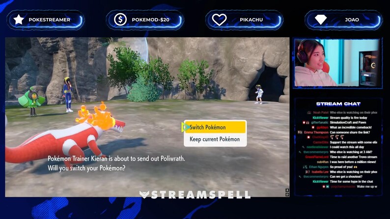Pokémon Twitch Overlay L Dark, Blue L Alerts, Transition, Webcam ...