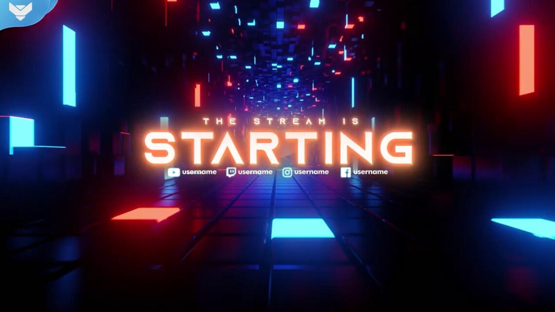 Neon Sci-fi Twitch Overlays | Futuristic Stream Package | Animated ...