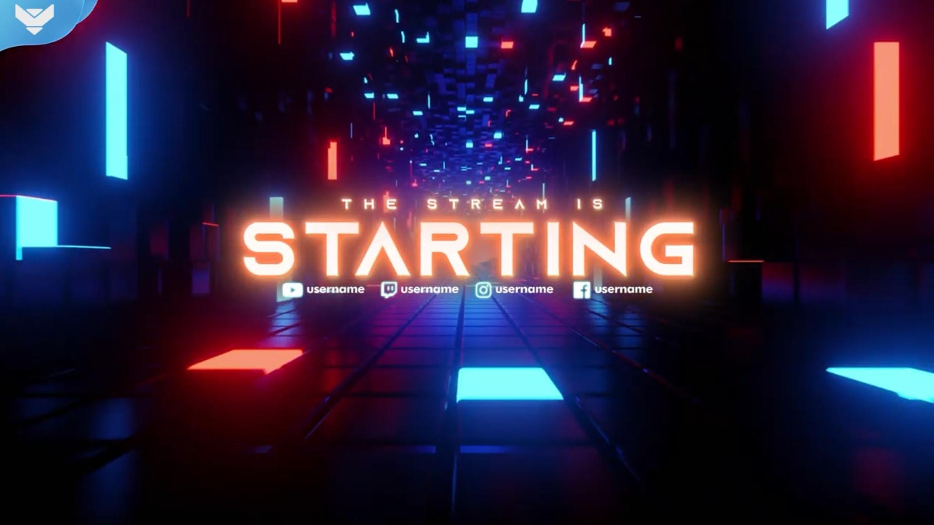 Neon Sci-fi Twitch Overlays | Futuristic Stream Package | Animated ...