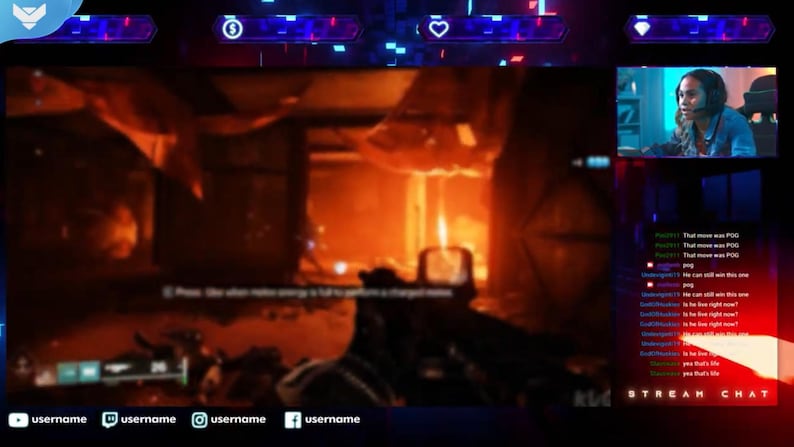 Neon Sci-fi Twitch Overlays | Futuristic Stream Package | Animated ...