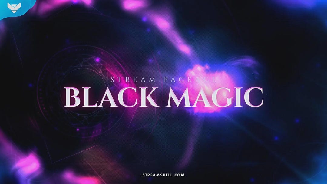 Black Magic Animated Stream Overlay Package: Wow, Twitch, Youtube - Etsy