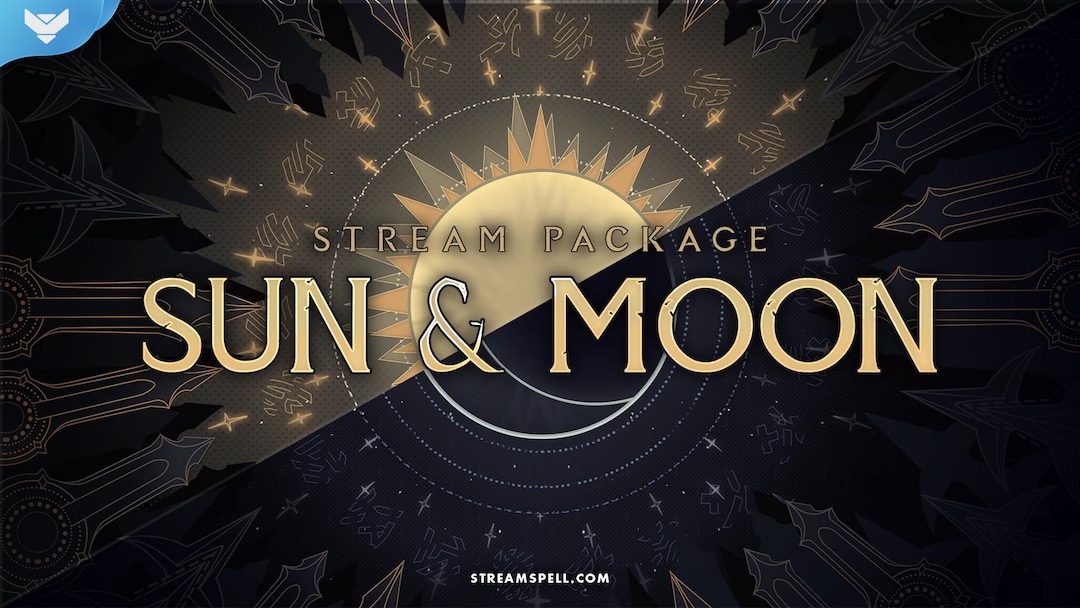 Animated Sun and Moon Twitch Overlay Package - Etsy