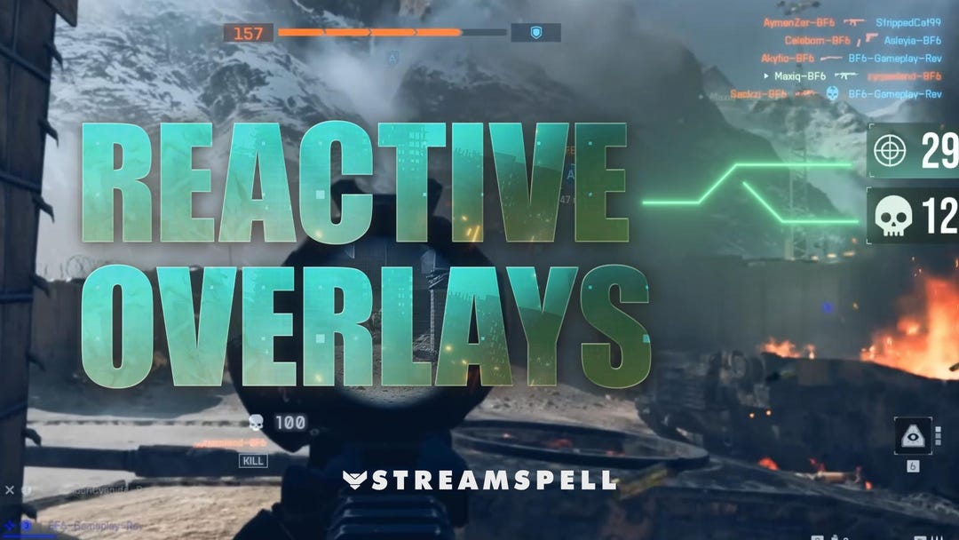 BF6 HUD Reactive Overlays: Tactical Stream Setup (streamlabs) - Etsy