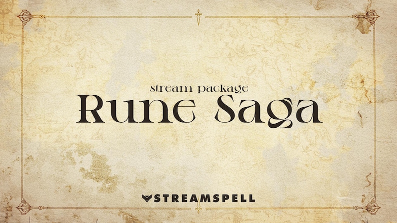 Rune Saga RPG Animated Twitch Overlay Package for Runescape, Elden Ring ...