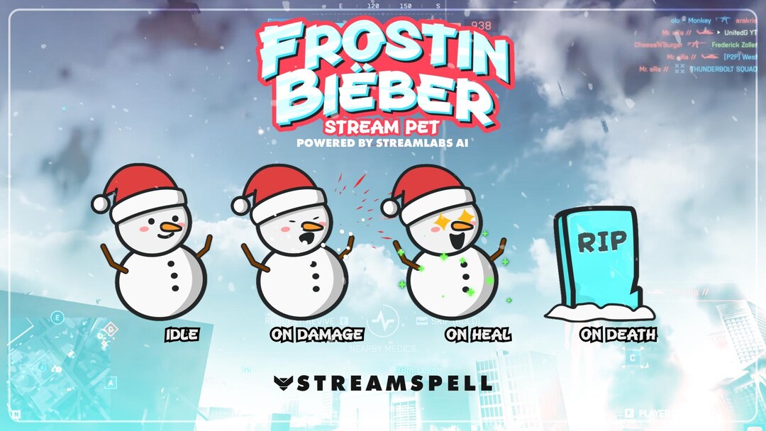 Snowman Stream Pet for Streamlabs Desktop - Etsy