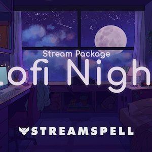 Animated Twitch Overlay Package Lofi Night, Cozy Bedroom Scenes for OBS, Animated Screens ...