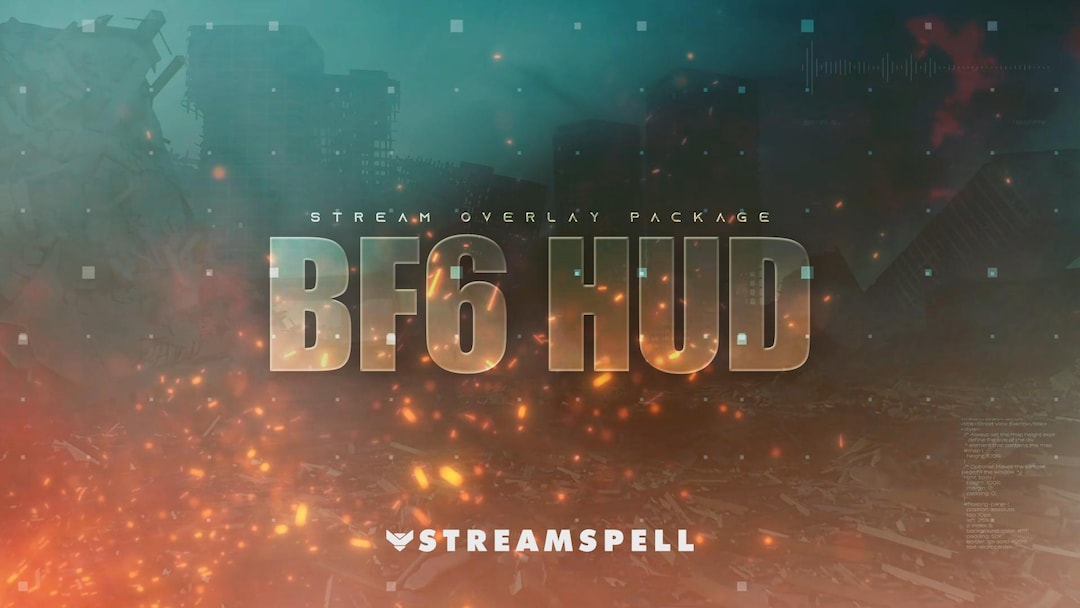 BF6 HUD Stream Overlay Package: Tactical FPS Stream (OBS, Streamlabs ...