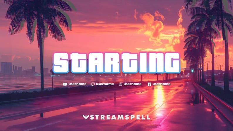 GTA Stream Overlays | Neon & Retro Animated Twitch Scenes, Alert ...