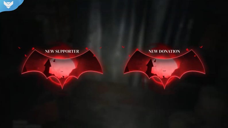 Vampire Animated Stream Package: Horror Twitch Overlays, Alerts ...