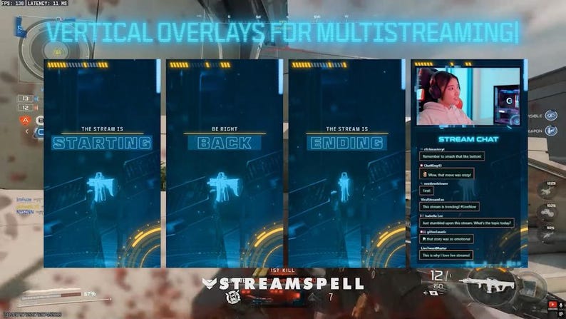 Neon FPS Stream Package | Tactical HUD Overlays & Alerts | Christmas ...