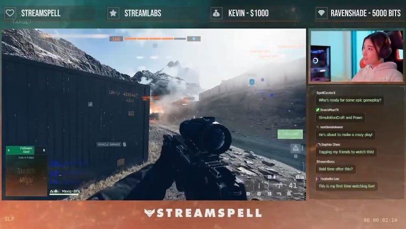 BF6 HUD Stream Overlay Package: Tactical FPS Stream (OBS, Streamlabs ...