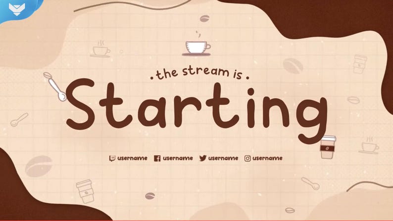 Coffee Animated Stream Package: Twitch, Youtube, Facebook (digital ...