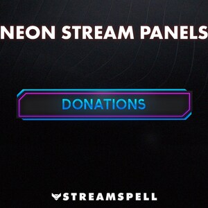 Neon Stream Panels | Twitch Stream Overlays | Streamlabs, OBS Studio ...
