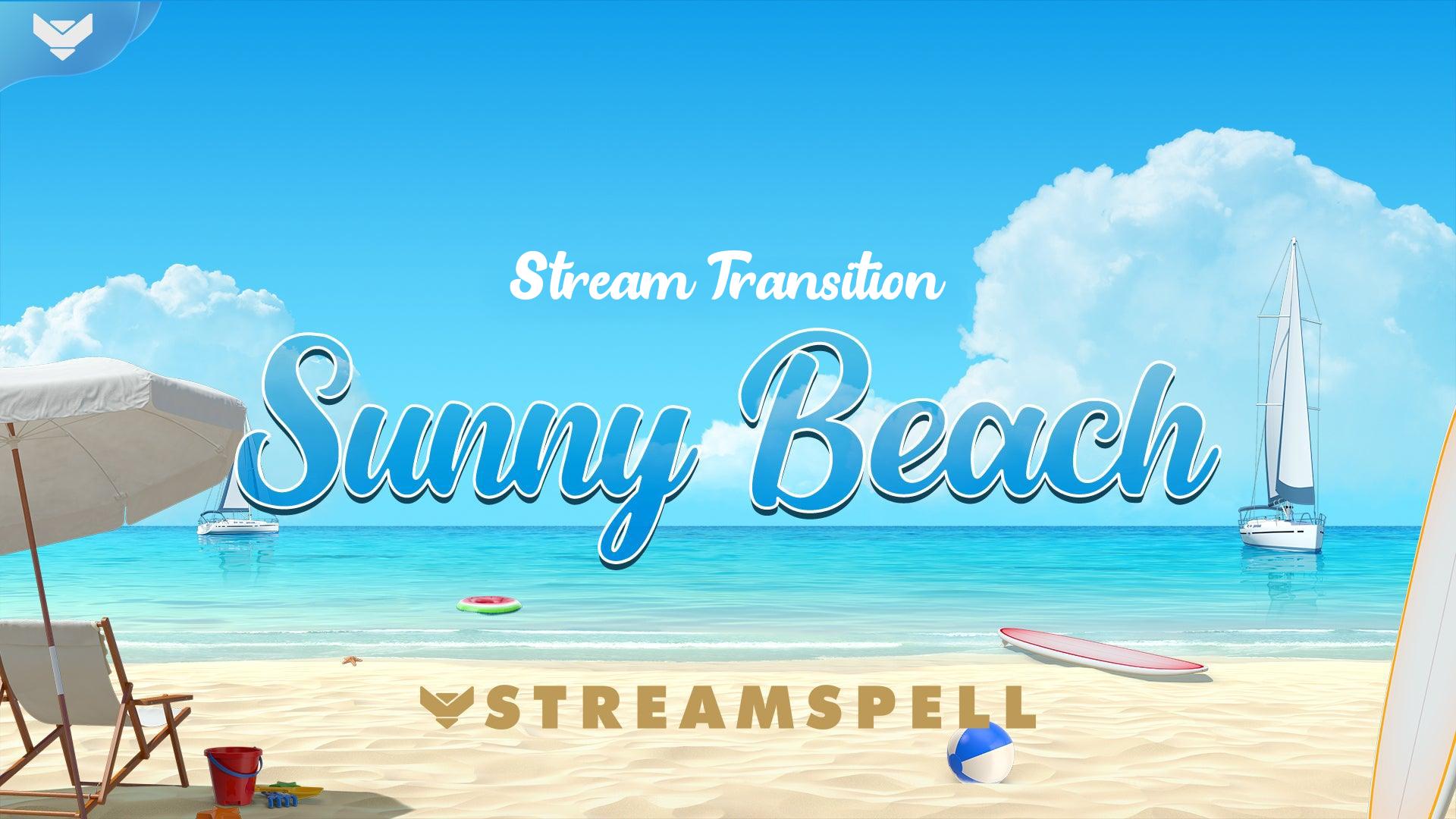 Sunny Beach Stream Transition: Animated Ocean Waves - Summer Twitch ...