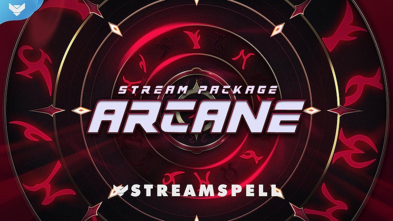 Arcane Red & Gold Stream Package | Animated Twitch Overlays - Etsy