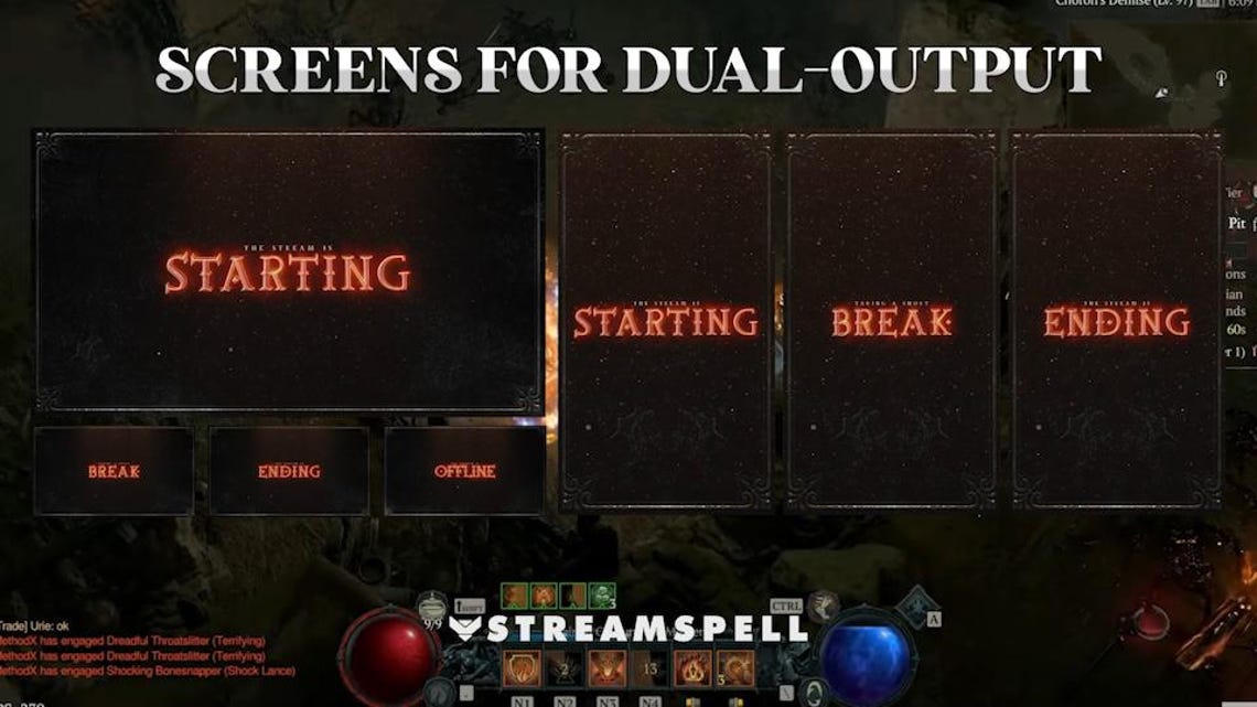 Dark Fantasy Stream Overlay Package: RPG Twitch, Youtube, Facebook - Etsy