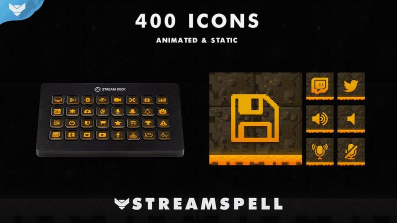 Pixel Lava Stream Deck Icons: Animated Retro Gaming - Etsy