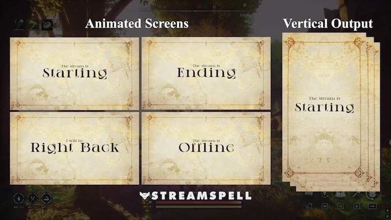 Rune Saga RPG Animated Twitch Overlay Package for Runescape, Elden Ring ...
