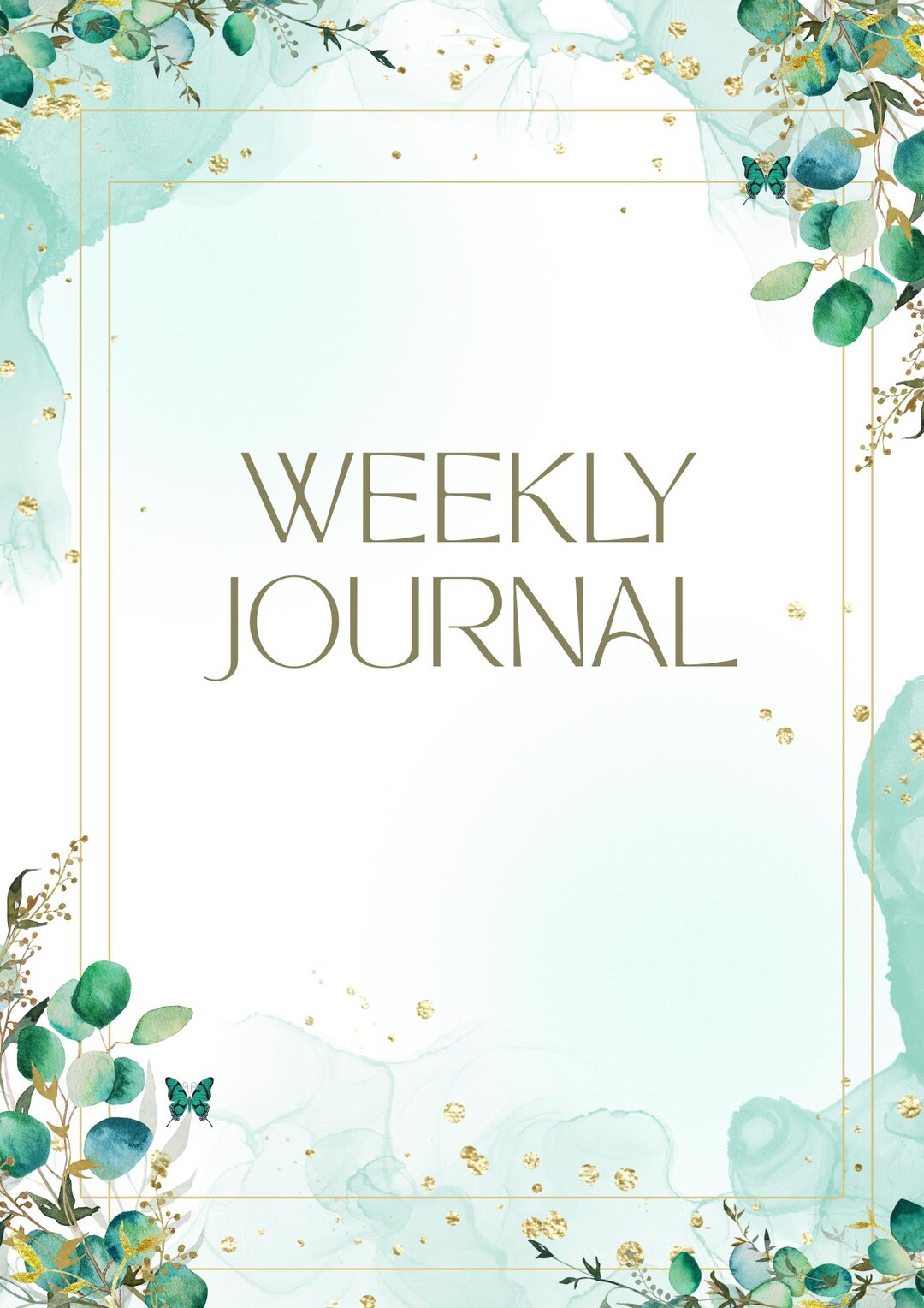 Undated Weekly Journal | Printable Productivity Planner (PDF) - Etsy