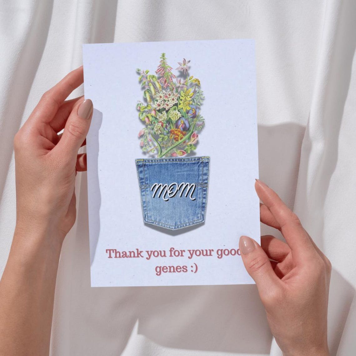 Thank You for Your Genes Printable Card, Digital Mothers Day Card ...