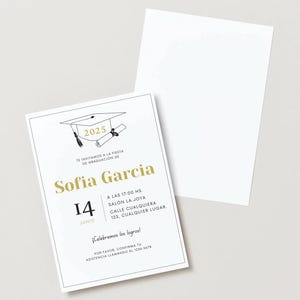 Spanish Graduation Party Invitation – Editable, Modern Design (digital ...