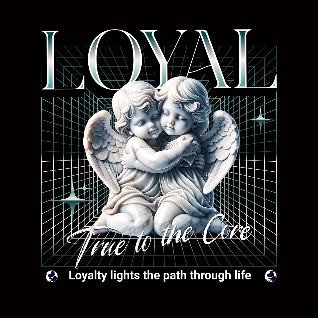 Loyal Angel Hug Art Printable - True to the Core Quote - Spiritual ...